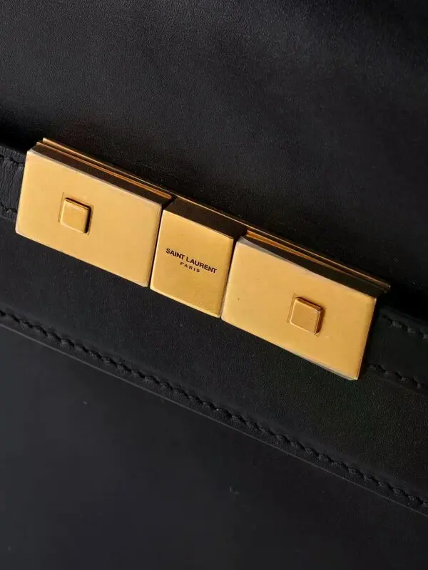 Saint Laurent Manhattan Leather Medium Shoulder Bag - Black