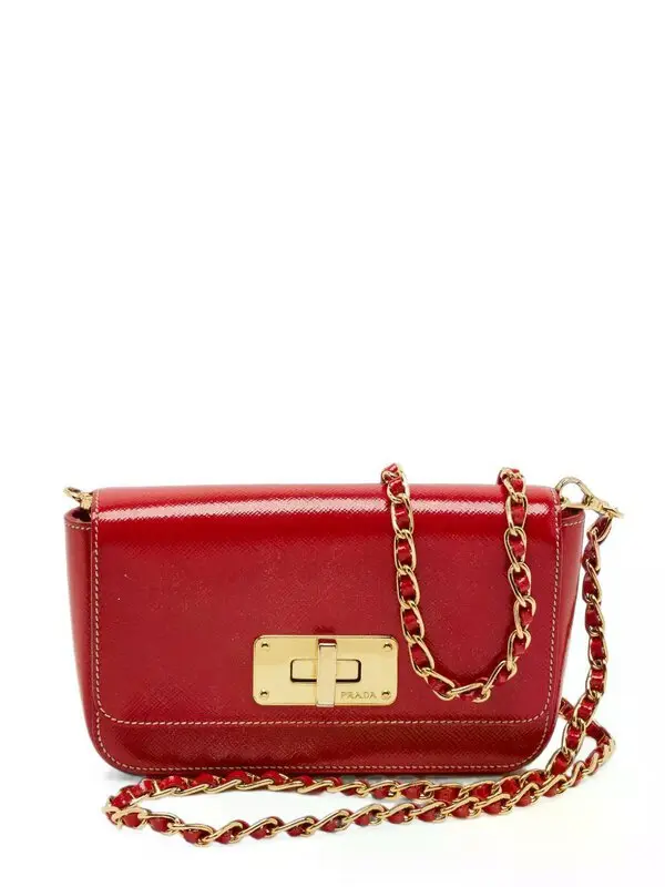 Prada Saffiano Turn-lock Shoulder Bag