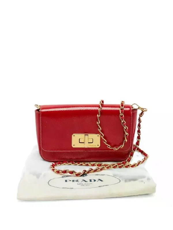 Prada Saffiano Turn-lock Shoulder Bag