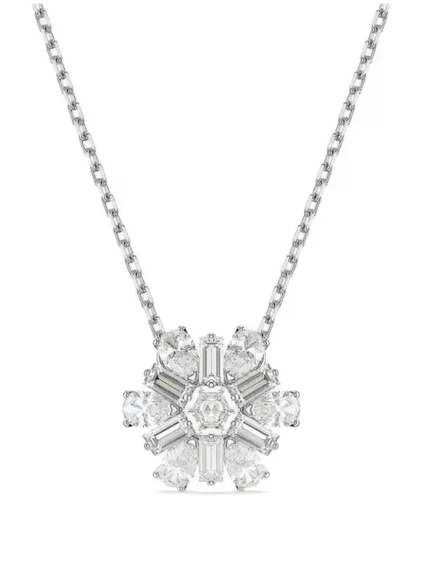 SWAROVSKI Idylia Necklace With Pear-cut And Baguette-cut Crystals - Silver