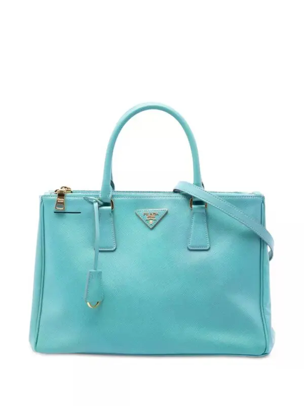 Prada 2010-2026 Medium Saffiano Lux Galleria Double Zip Satchel