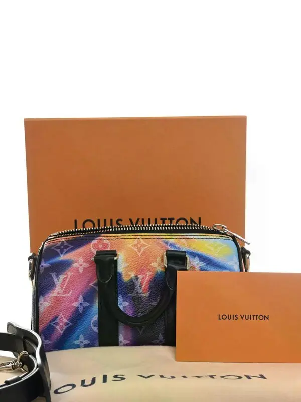 LOUIS VUITTON Monogram Sunset Keepall Bandouliere Xs Boston Bag - Blue