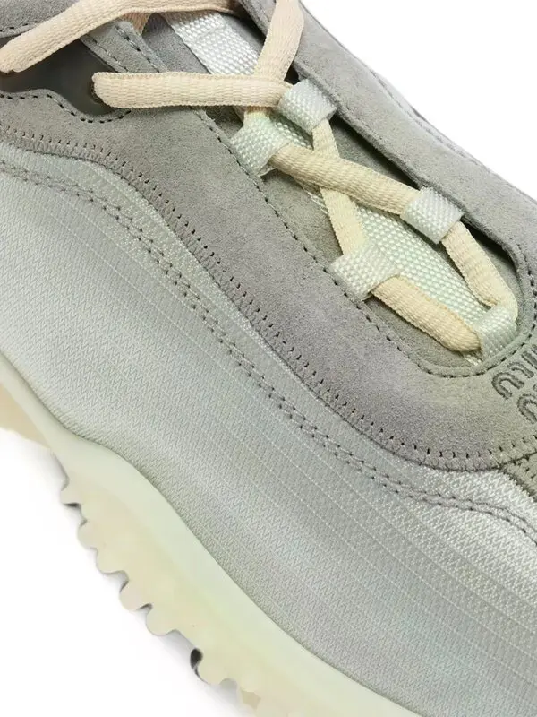 Miu Miu Bubble Technical-fabric And Suede Sneakers