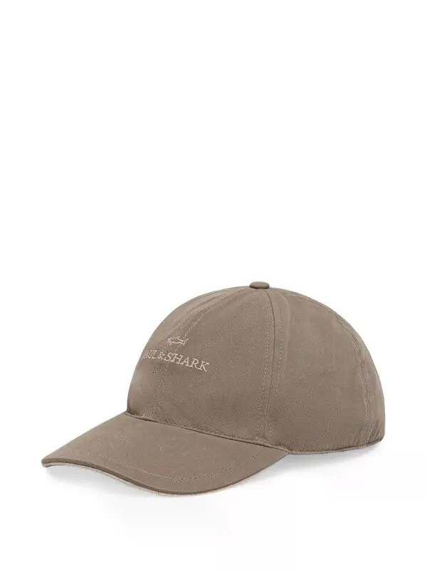 Paul & Shark Logo Embroidered Baseball Cap - Brown