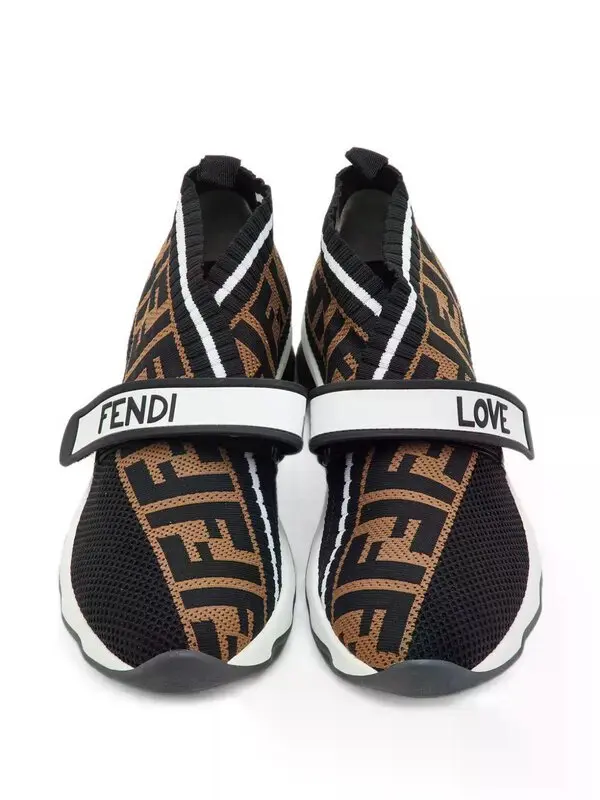 Fendi Rockoko Touch-strap Sneakers