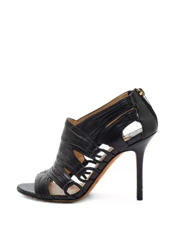 JIMMY CHOO Cut-out Detail Sandals - Black