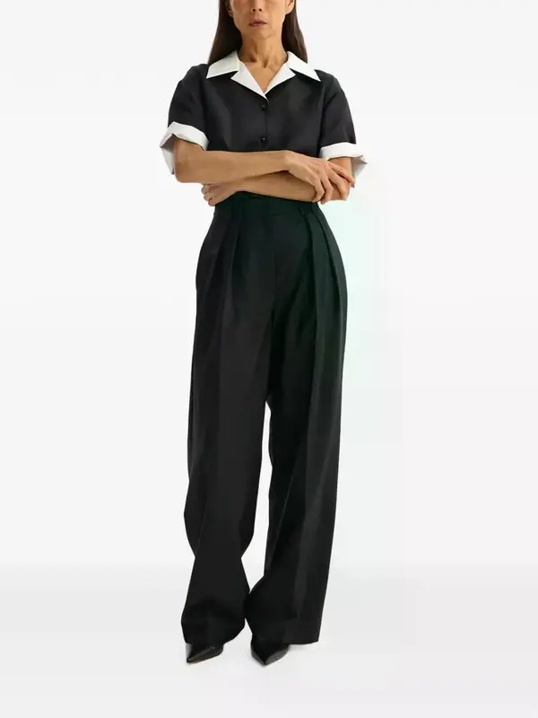 RÓHE Contrast Camp-collar Shirt