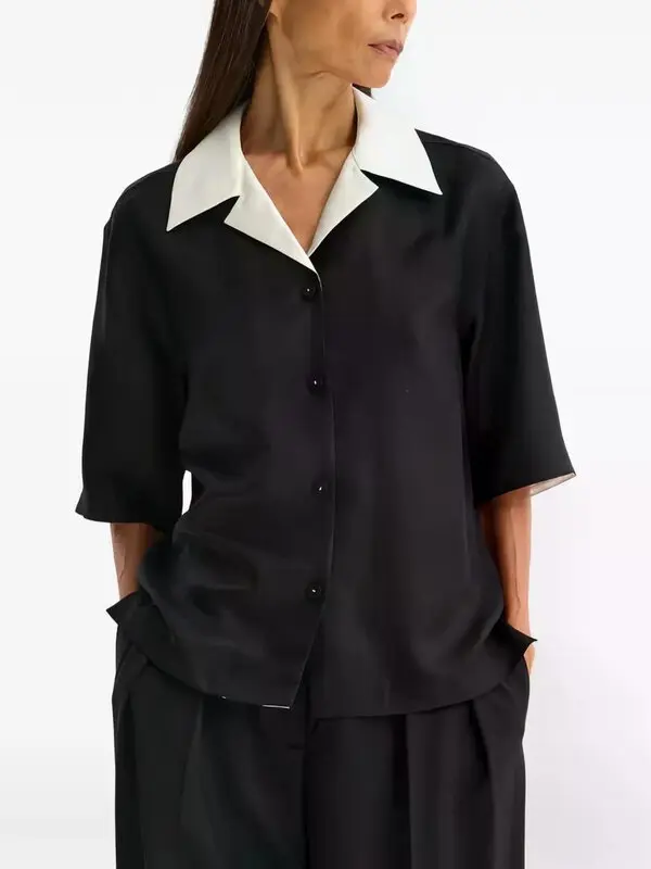 RÓHE Contrast Camp-collar Shirt