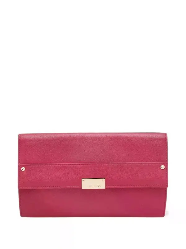 JIMMY CHOO Reese Grained Leather Clutch Bag