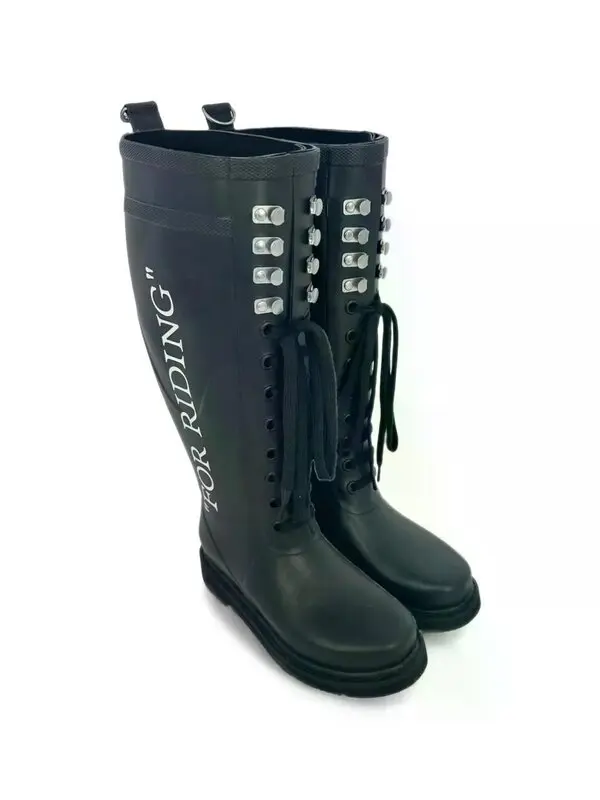 Off-White 2019 Lace-up Knee-high Boots
