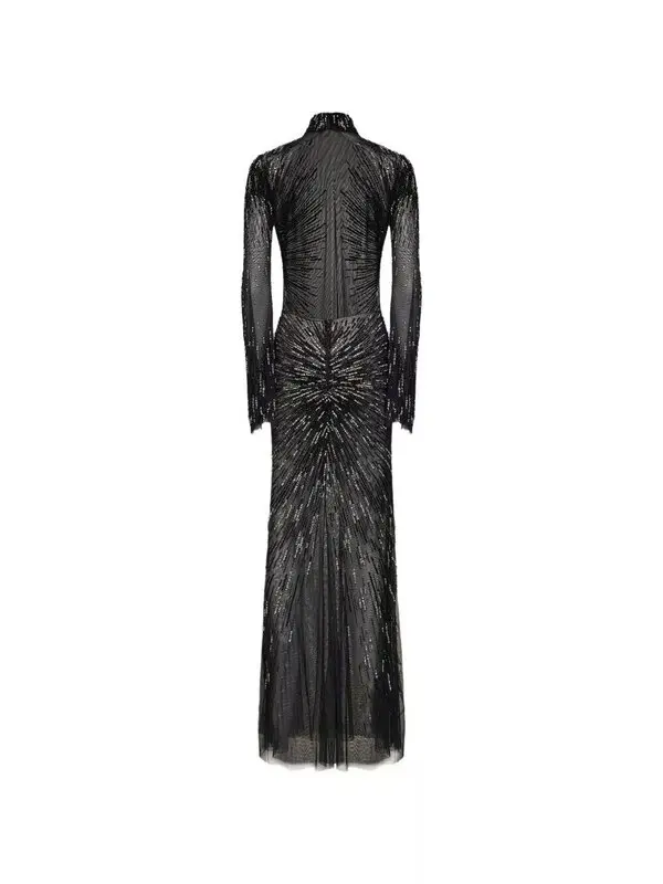 Amen Embellished Long Sleeve Maxi Dress