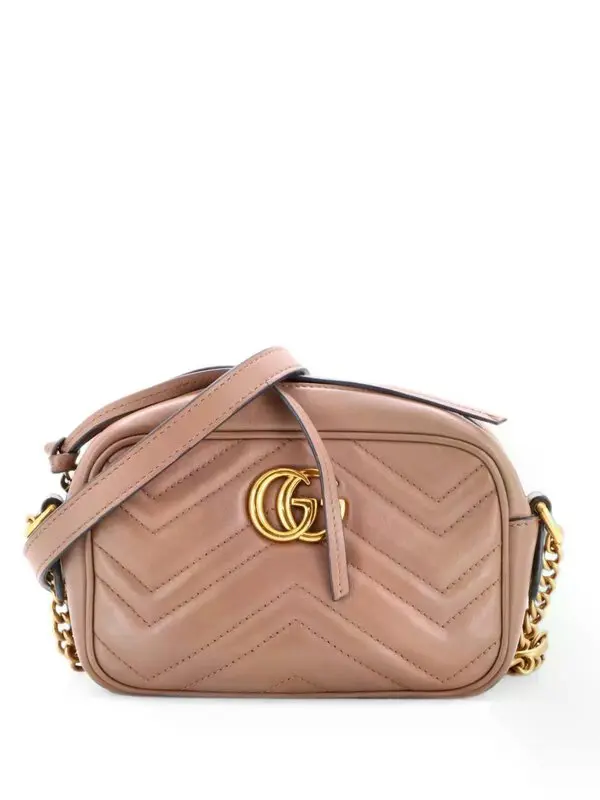 Gucci Matelassé Leather Mini Shoulder Bag - Neutrals