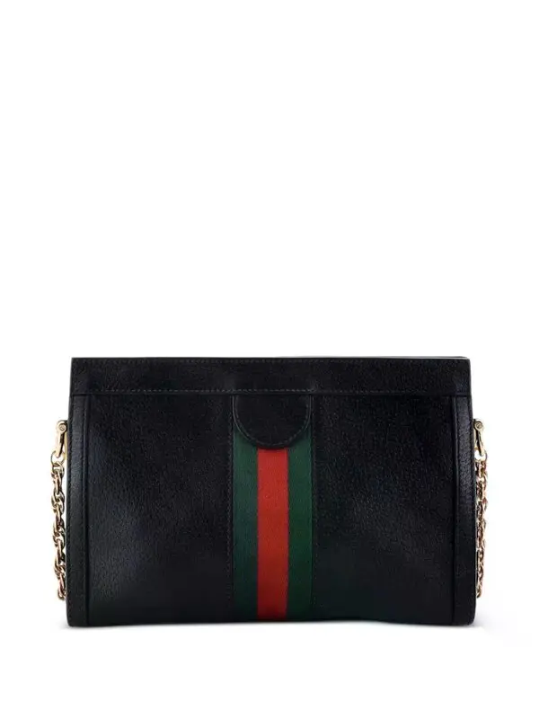 Gucci Ophidia Chain Shoulder Bag Leather Small Crossbody Bag - Black