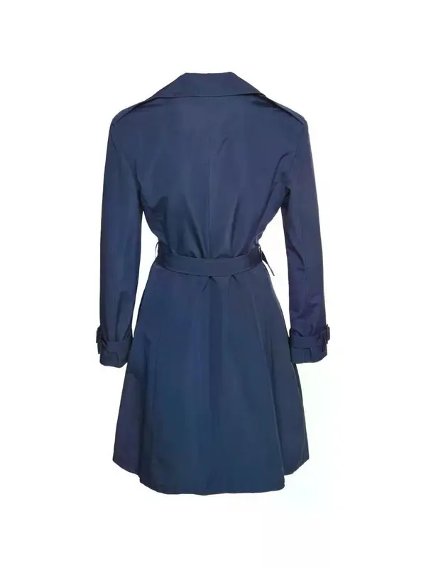 Prada Gabardine Double-breasted Trench Coat - Blue