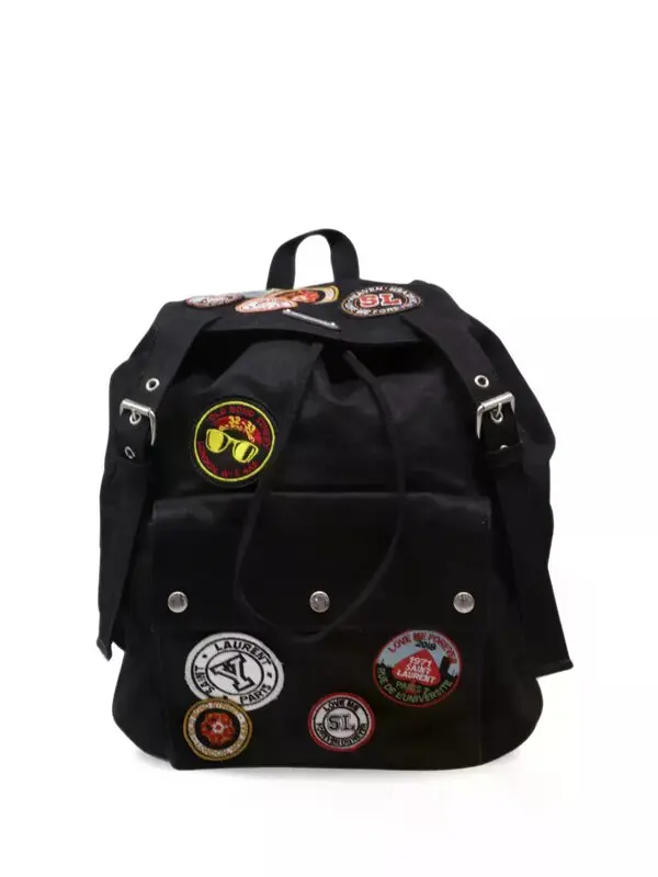 Saint Laurent Noe Patched Backpack - Black