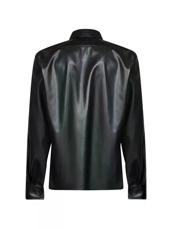 COSTUMEIN Leather-effect Chest-pocket Shirt