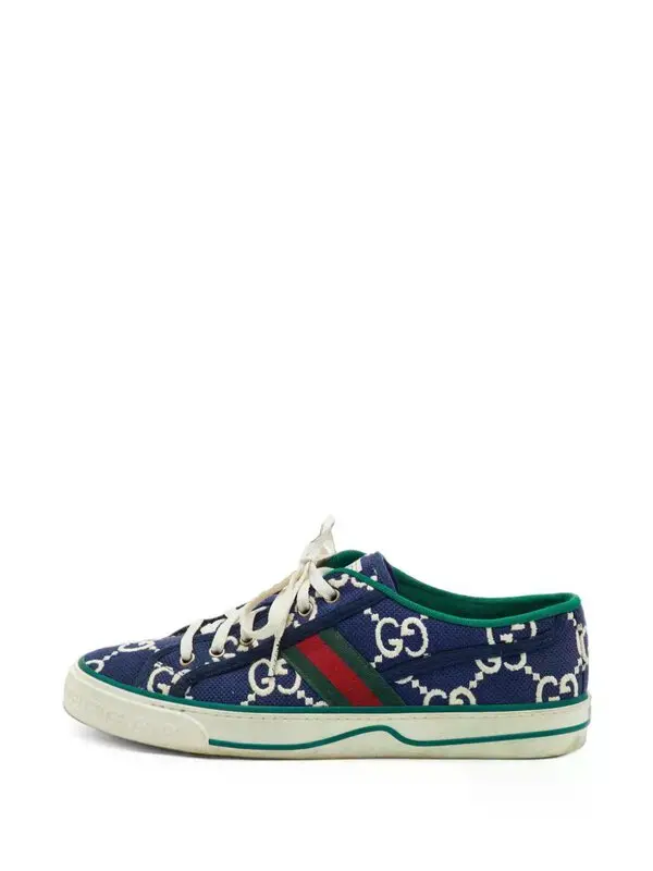 Gucci Tennis 1977 Gg Jacquard Sneakers - Blue