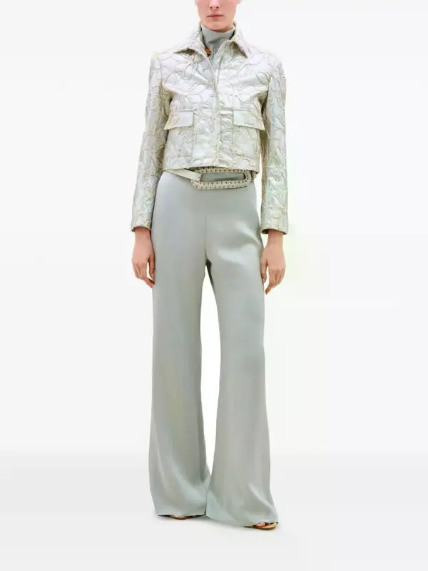Silvia Tcherassi Cropped Floral-embroidered Jacket