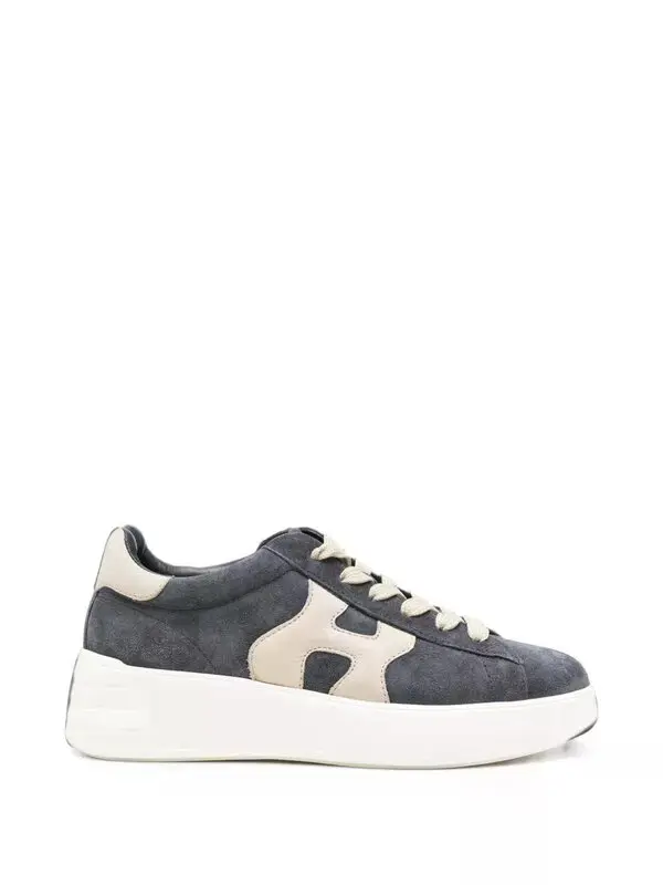 Hogan Rebel Logo-patch Suede Sneakers - Blue