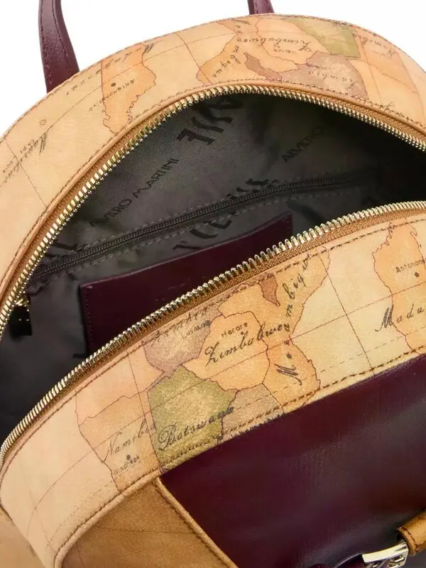 ALVIERO MARTINI 1° CLASSE Geo Saloon Panelled Leather Backpack