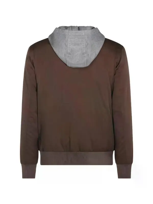 Eleventy Silk Hooded Jacket