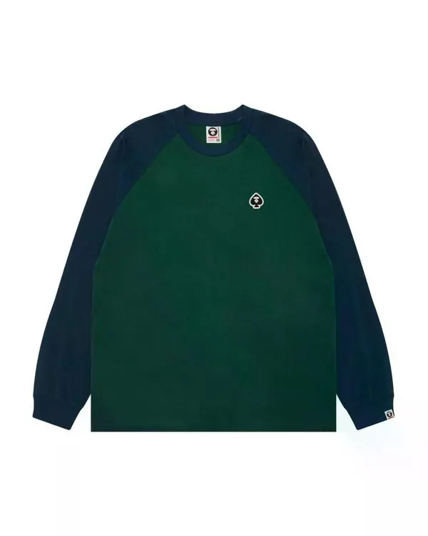 AAPE BY *A BATHING APE Aapenow Spades Moonface Raglan T-shirt - White