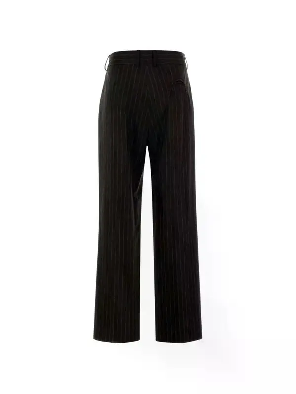BLAZÉ MILANO Lady Maud Fox Pinstriped Tailored Trousers - Brown