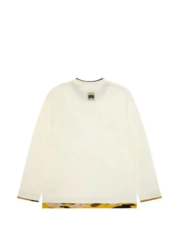 AAPE BY *A BATHING APE Embroidered Layered-hem T-shirt