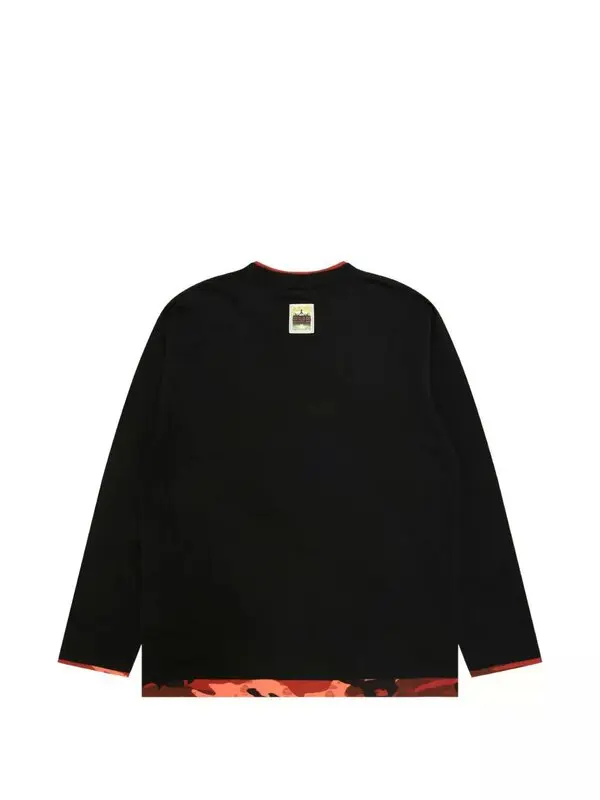 AAPE BY *A BATHING APE Embroidered Layered-hem T-shirt