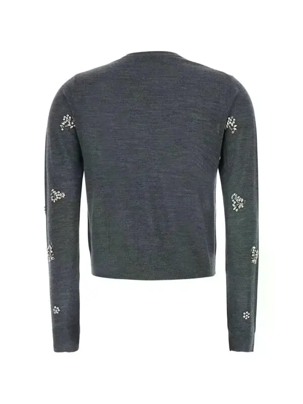 JUCCA Crystal Embellished Wool Cardigan