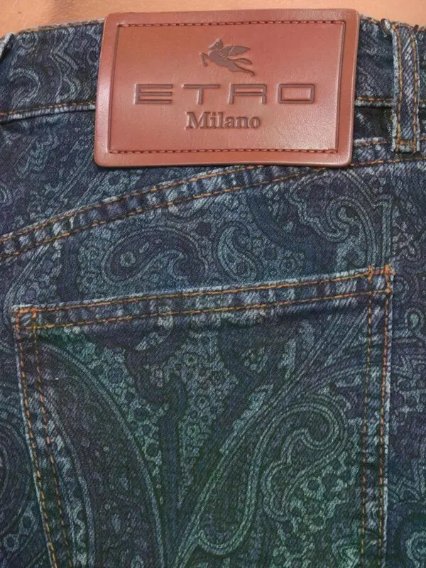 Etro Paisley Print Jeans