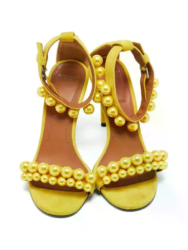 Alaïa Suede Embellished Ankle Strap Stiletto Sandals
