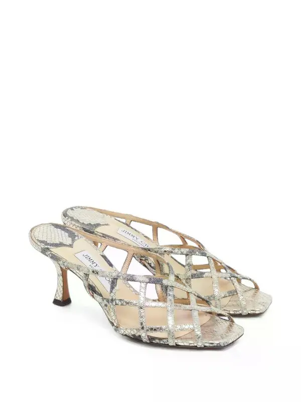 JIMMY CHOO Sai Snakeskin-embossed Sandals