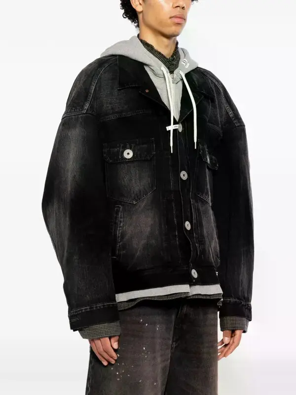Mihara Yasuhiro Layered Denim Jacket With Hood