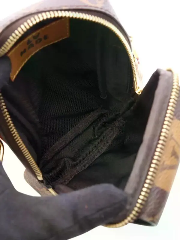 LOUIS VUITTON Monogram Reverse Double Phone Pouch Crossbody Bag
