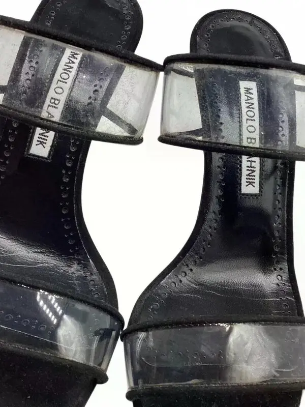 Manolo Blahnik Pvc Strap Mules