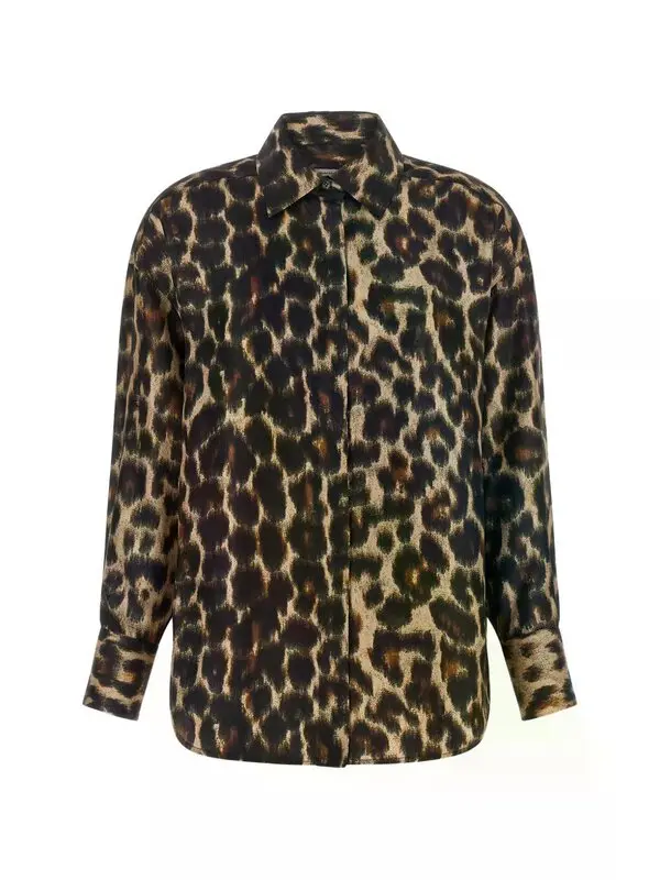 Alberto Biani Animal-print Silk Shirt