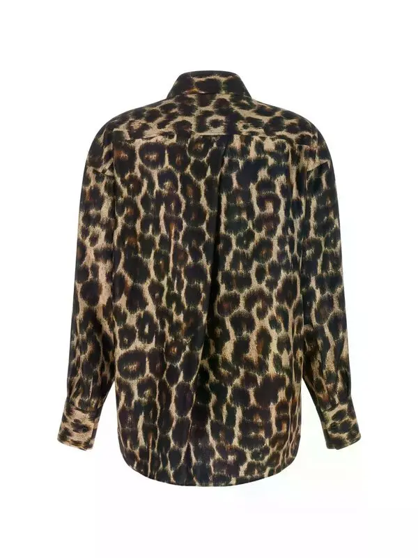 Alberto Biani Animal-print Silk Shirt