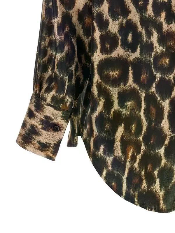 Alberto Biani Animal-print Silk Shirt