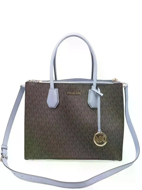 Michael Kors Mercer Logo Accordion Tote Bag - Brown