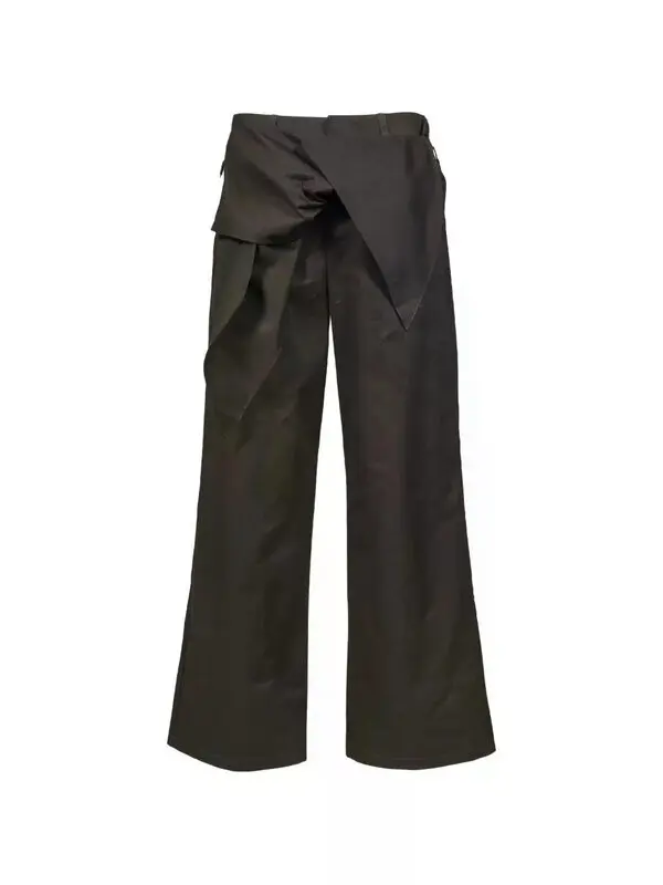 HELIOT EMIL Soneme Draped-front Trousers - Black