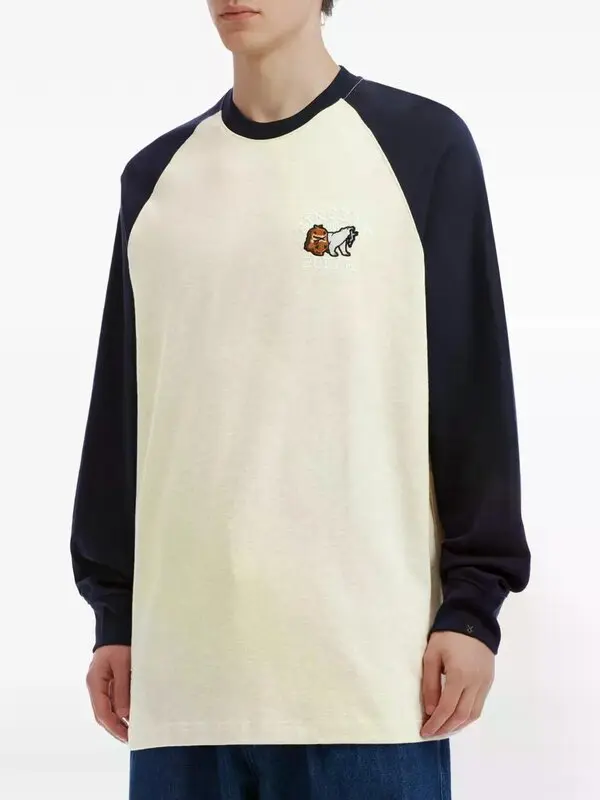 FINGERCROXX Embroidered Raglan-sleeve T-shirt