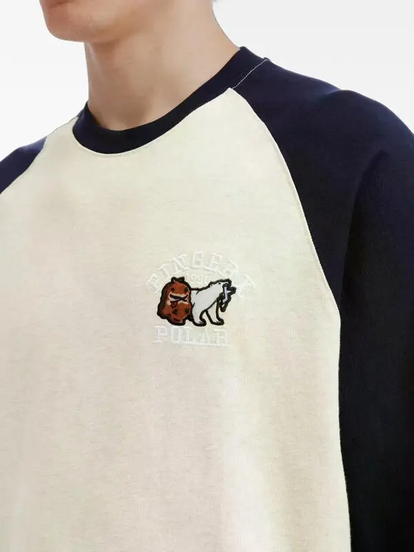 FINGERCROXX Embroidered Raglan-sleeve T-shirt