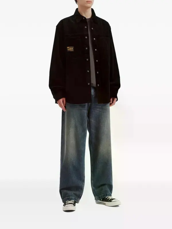 FINGERCROXX Logo-patch Corduroy Shirt
