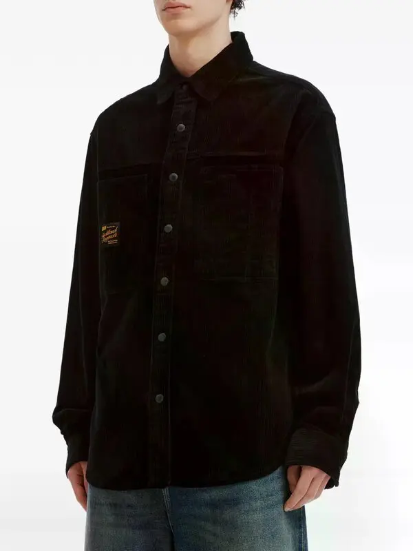 FINGERCROXX Logo-patch Corduroy Shirt