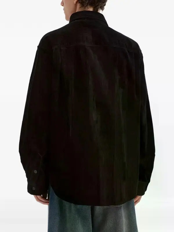 FINGERCROXX Logo-patch Corduroy Shirt