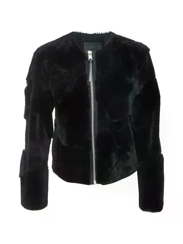 ALLSAINTS Hania Shearling Zip-up Jacket - Black