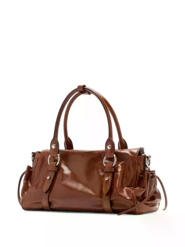 Miu Miu Shiny Leather Handbag - Brown