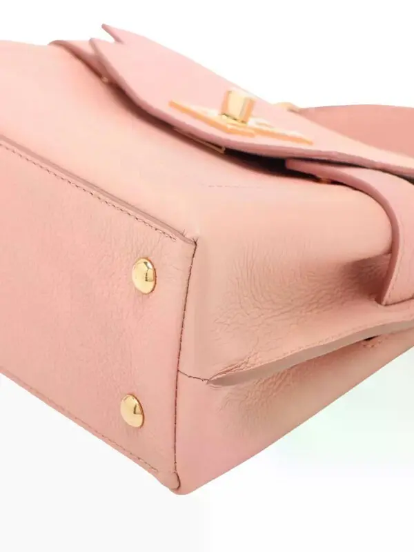 LOUIS VUITTON Grained Calfskin Mini Lockme Ever Satchel - Neutrals