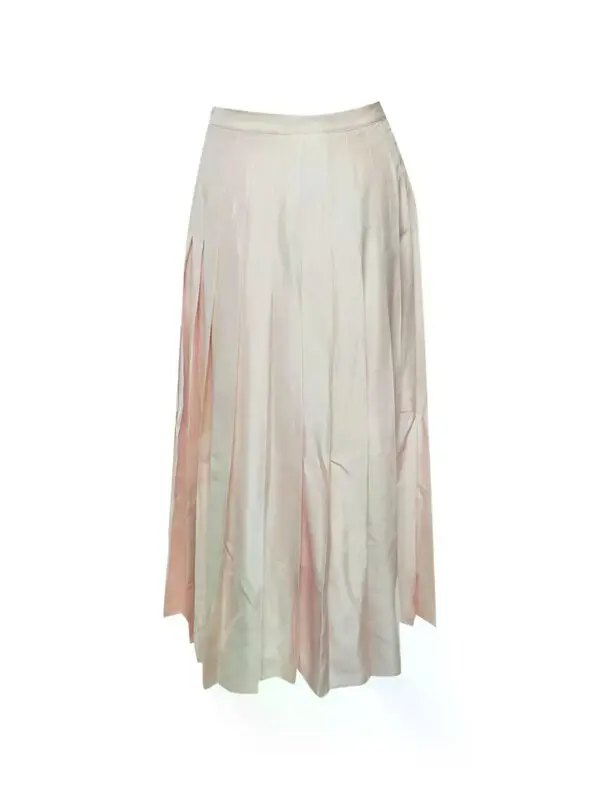 Loro Piana Romy Pleated Silk Skirt - Pink